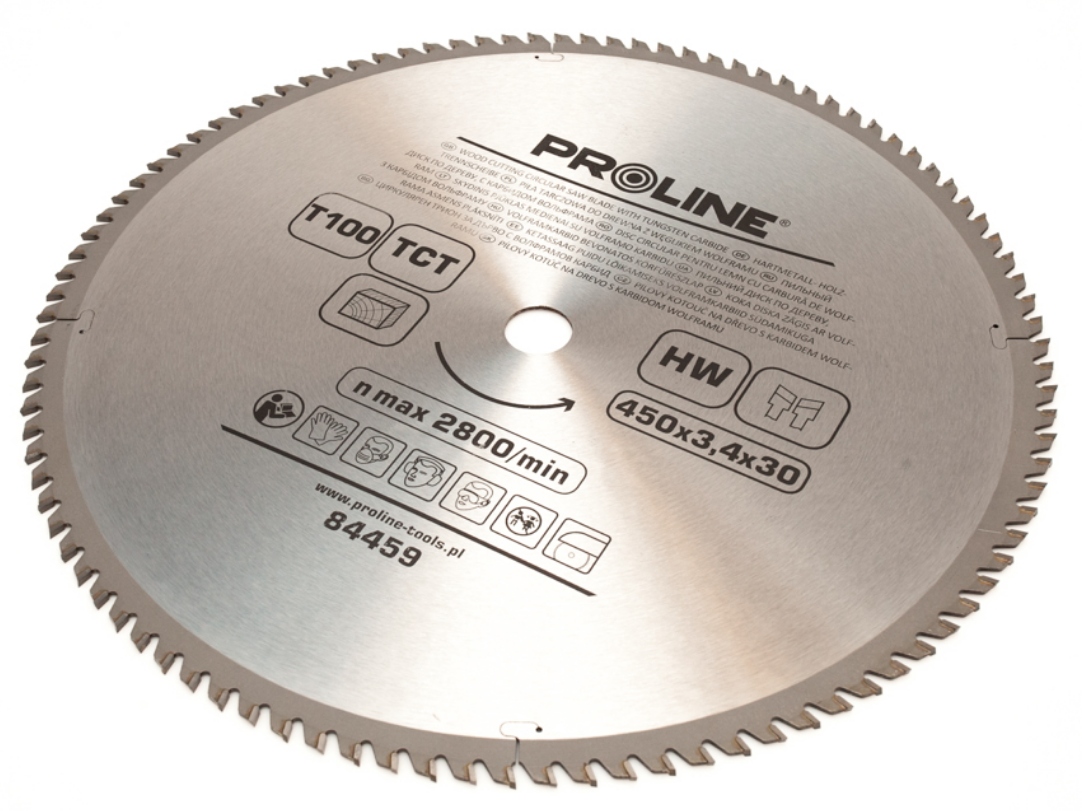 Piła tarczowa do drewna 450x3,4x30mm100zębów widia (5903755844590) • Cena, Opinie 12655012055 ...