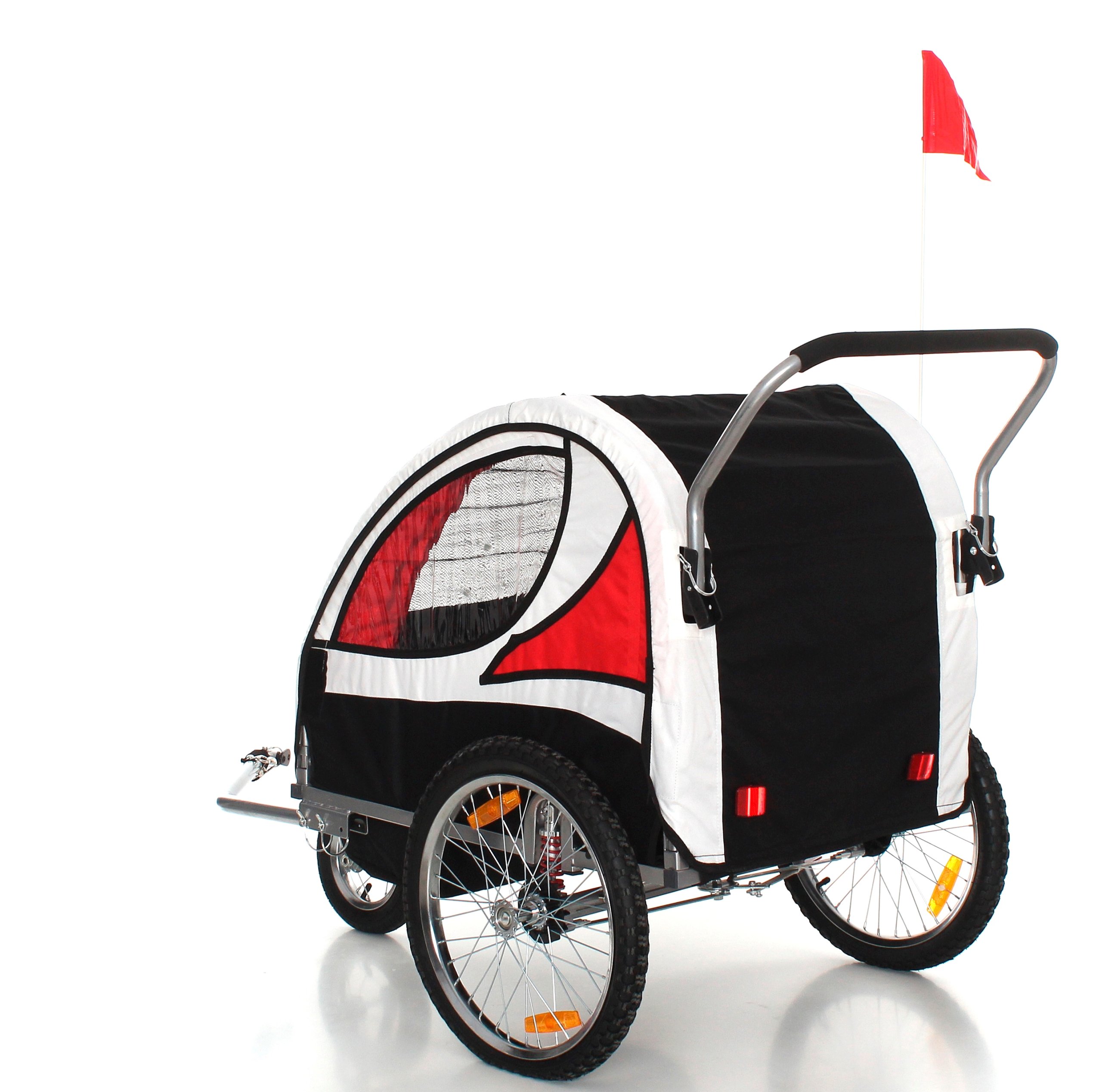 PRZYCZEPKA ROWEROWA 2 Os + JOGGER 2w1 AMORTYZOWANA - 6718801155 ...