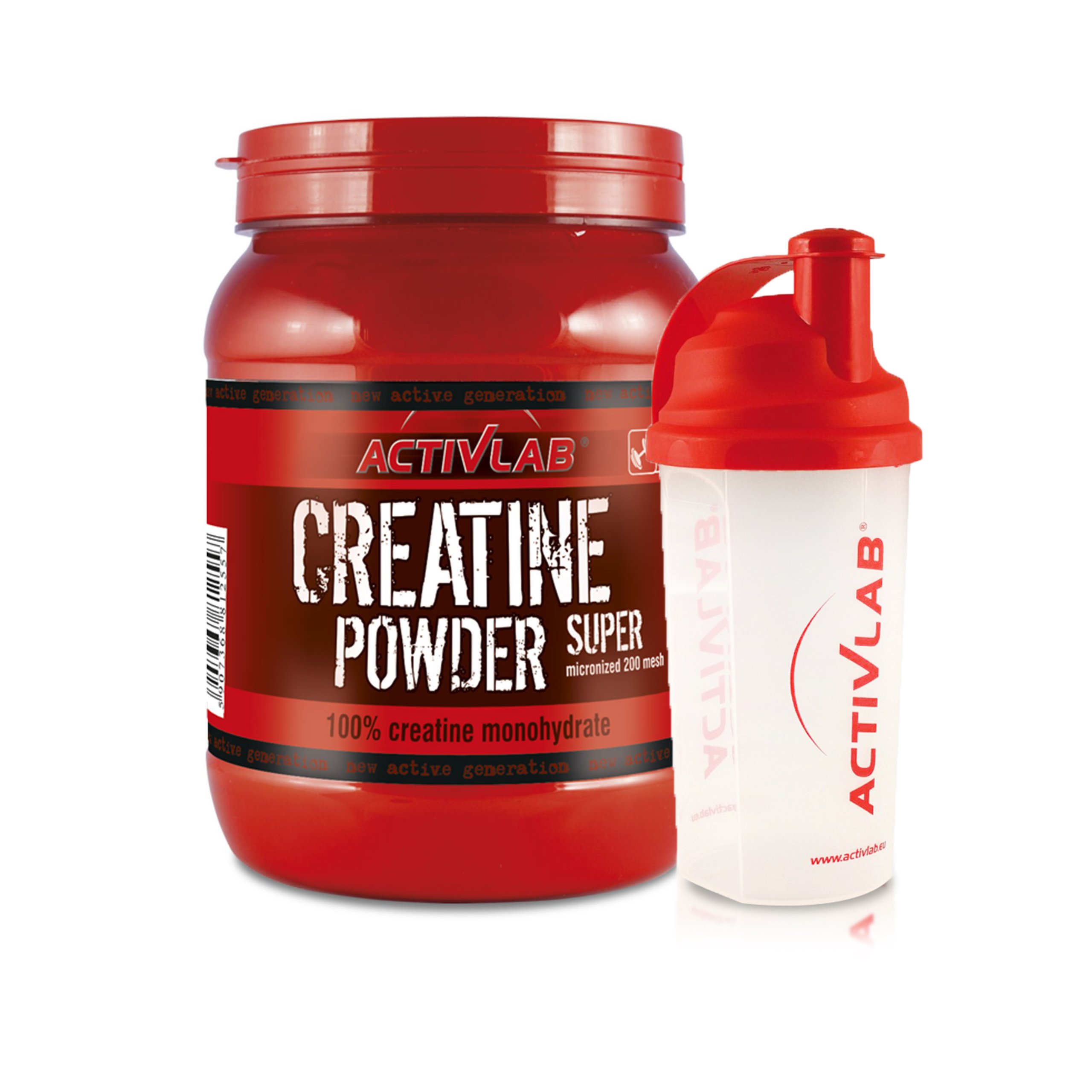 Activlab Creatine Powder 500g Kreatyna SiŁa Shaker 7088223817