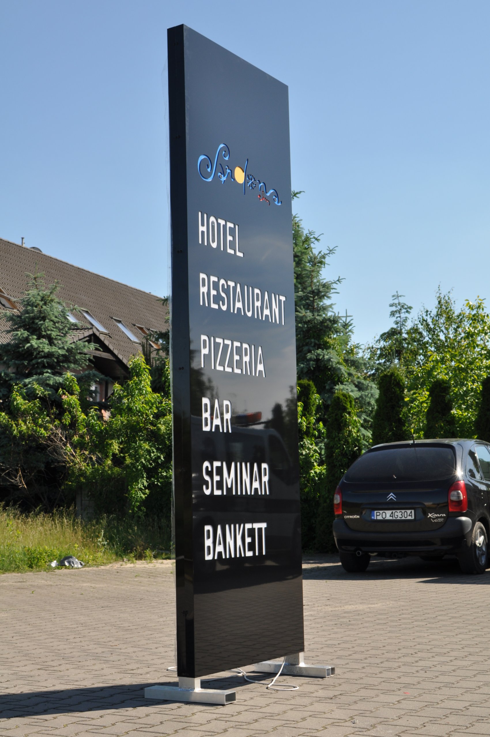 PYLON REKLAMOWY TOTEM TABLICE REKLAMOWE 2m x 80cm - 7610343921 ...