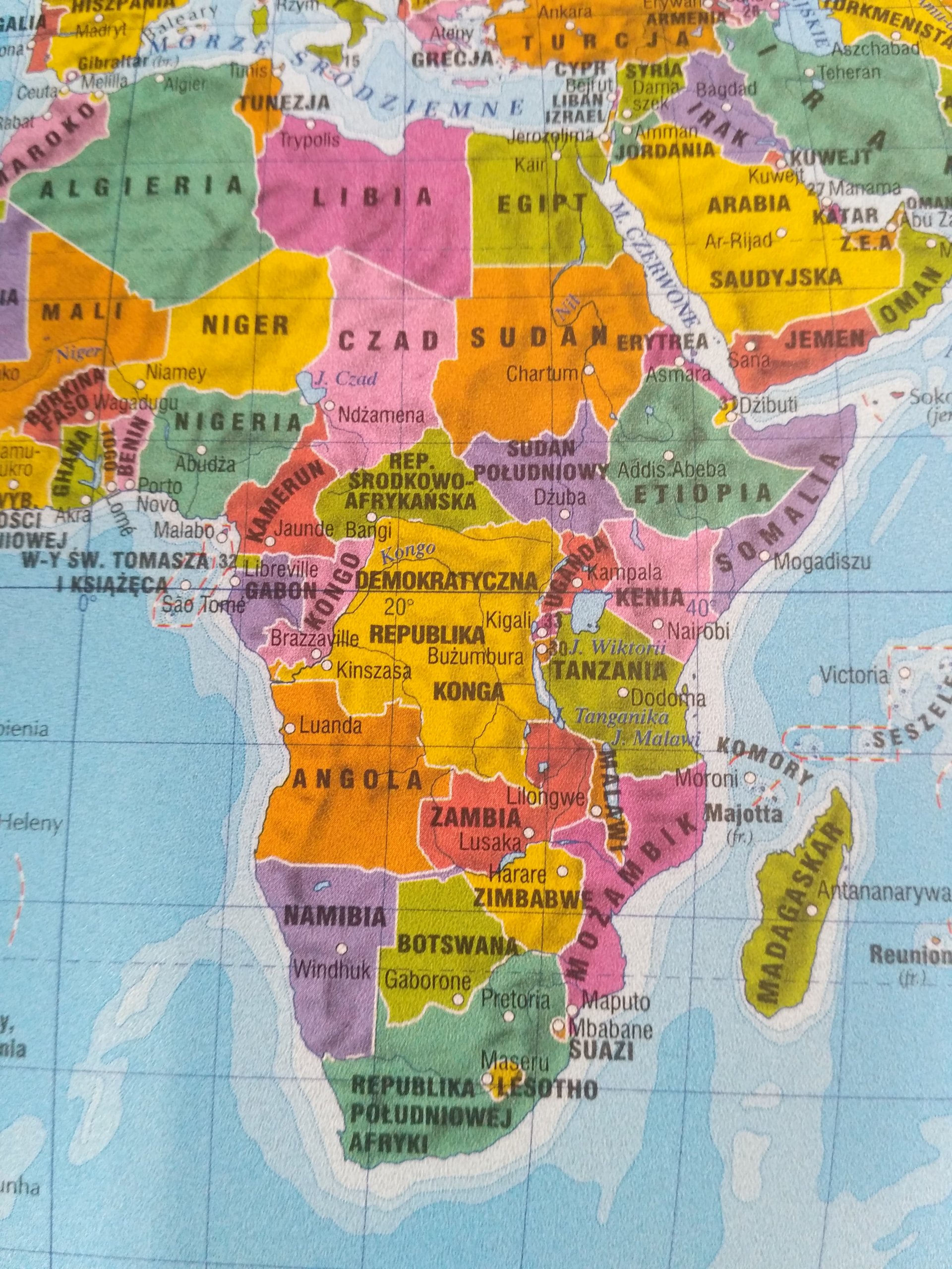 Mapa Świata podkładka na biurko - 7136097221 - oficjalne archiwum allegro