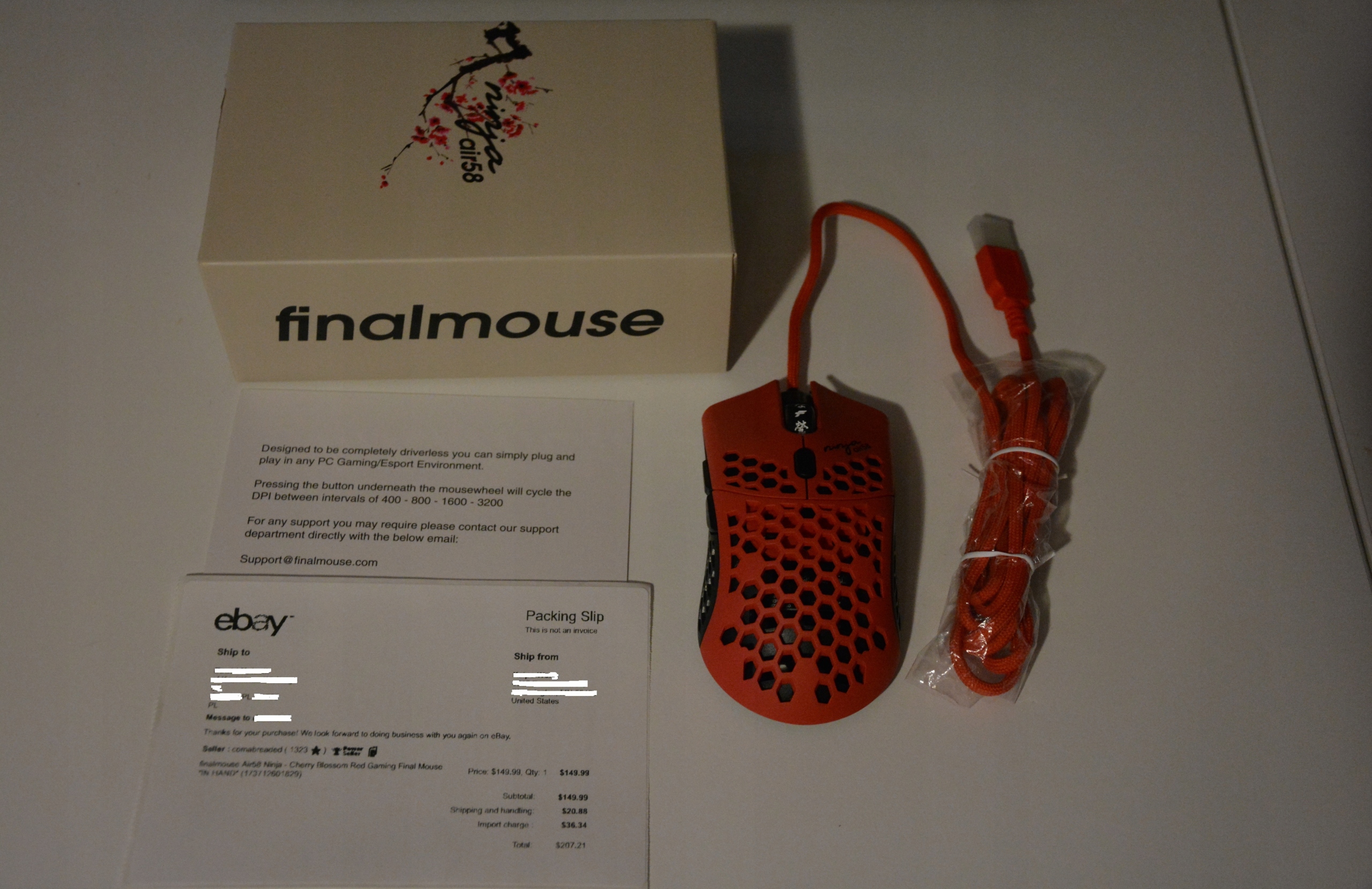 Finalmouse Air58 Ninja-Cherry Blossom Red *W ręce* - 7804093215 ...