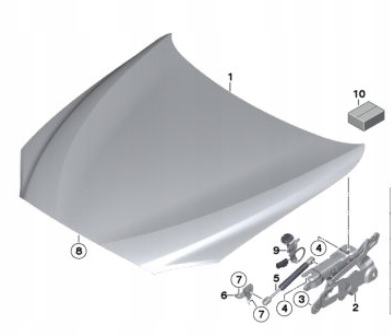 PRZEDNIA MASKA, POKRYWA SILNIKA BMW 7 F01 F02 - 7818240786 - oficjalne ...