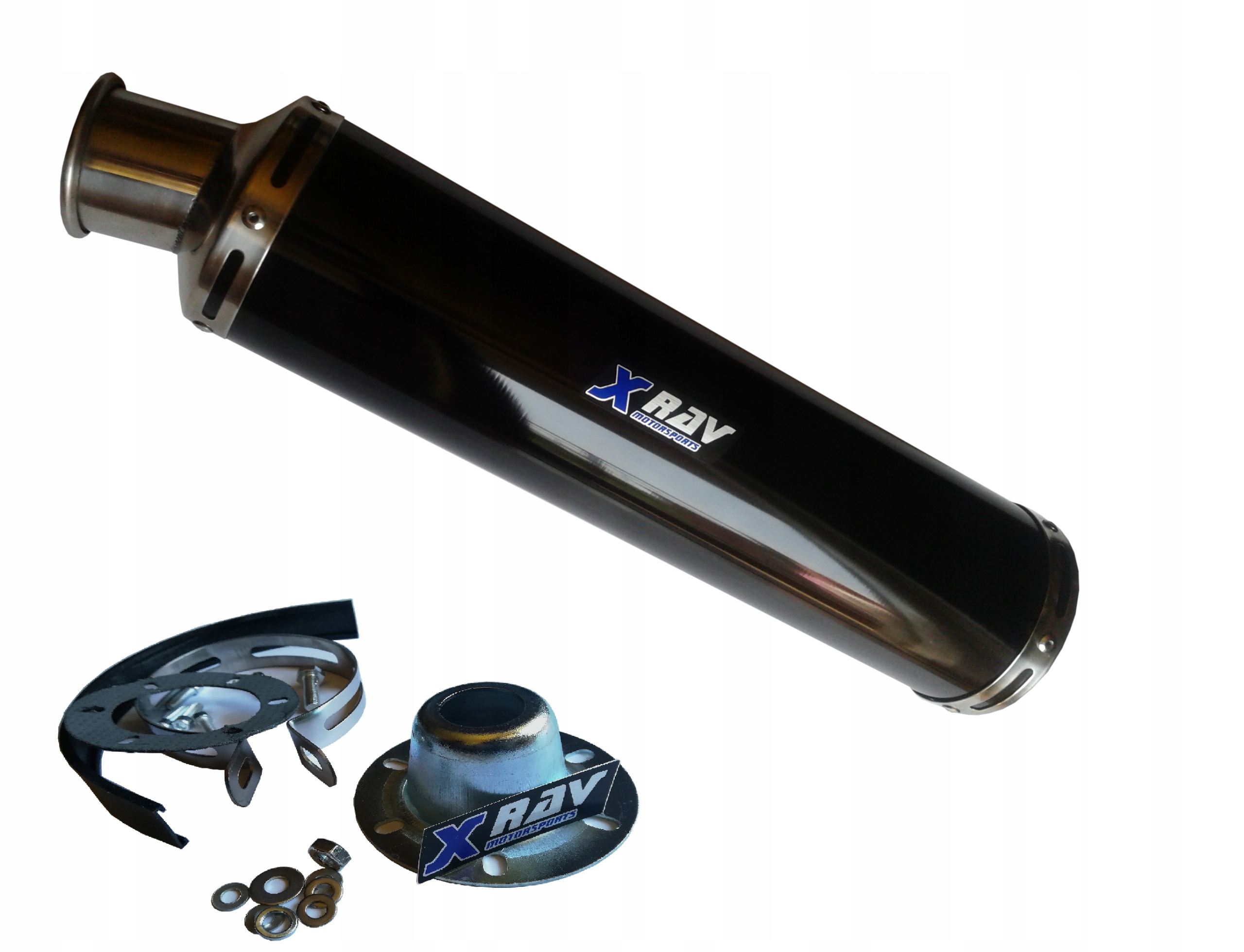 XRAV XR27 OKRĄGŁY BASOWY wydech motocyklowy TŁUMIK - 7690877537 - oficjalne archiwum allegro
