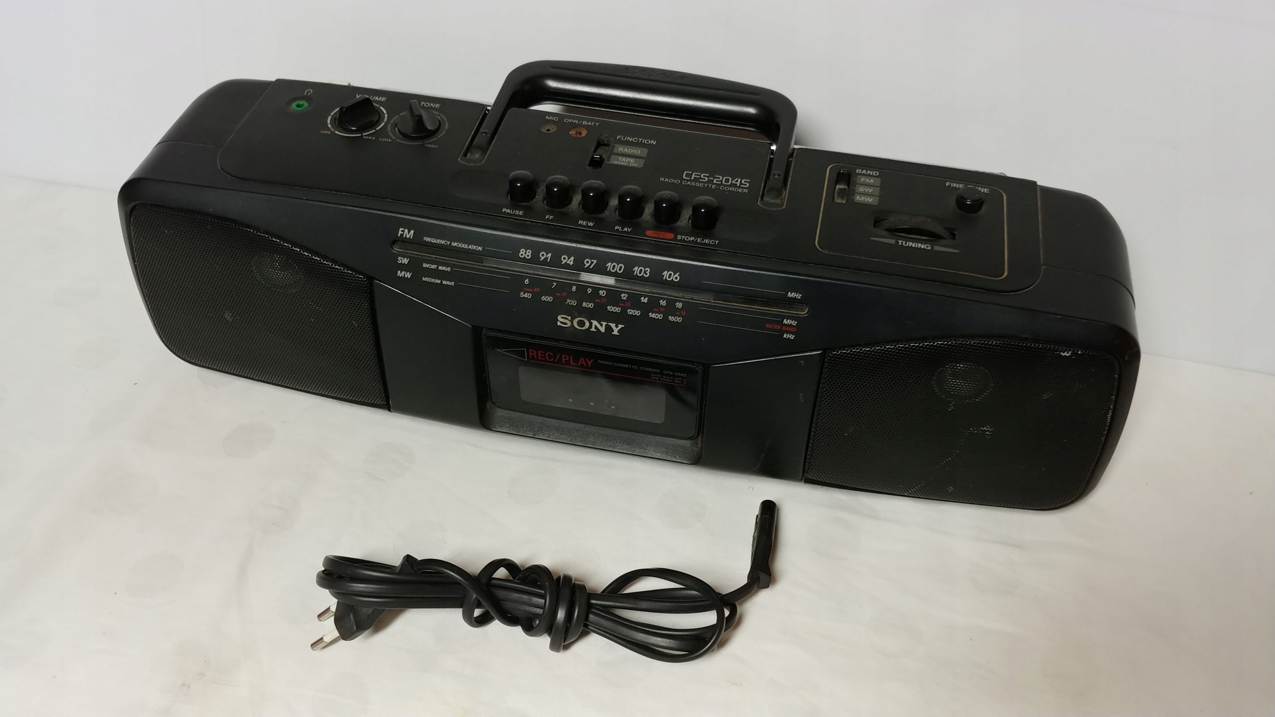 Radiomagnetofon Sony CFS-204S - 7924614066 - oficjalne archiwum allegro