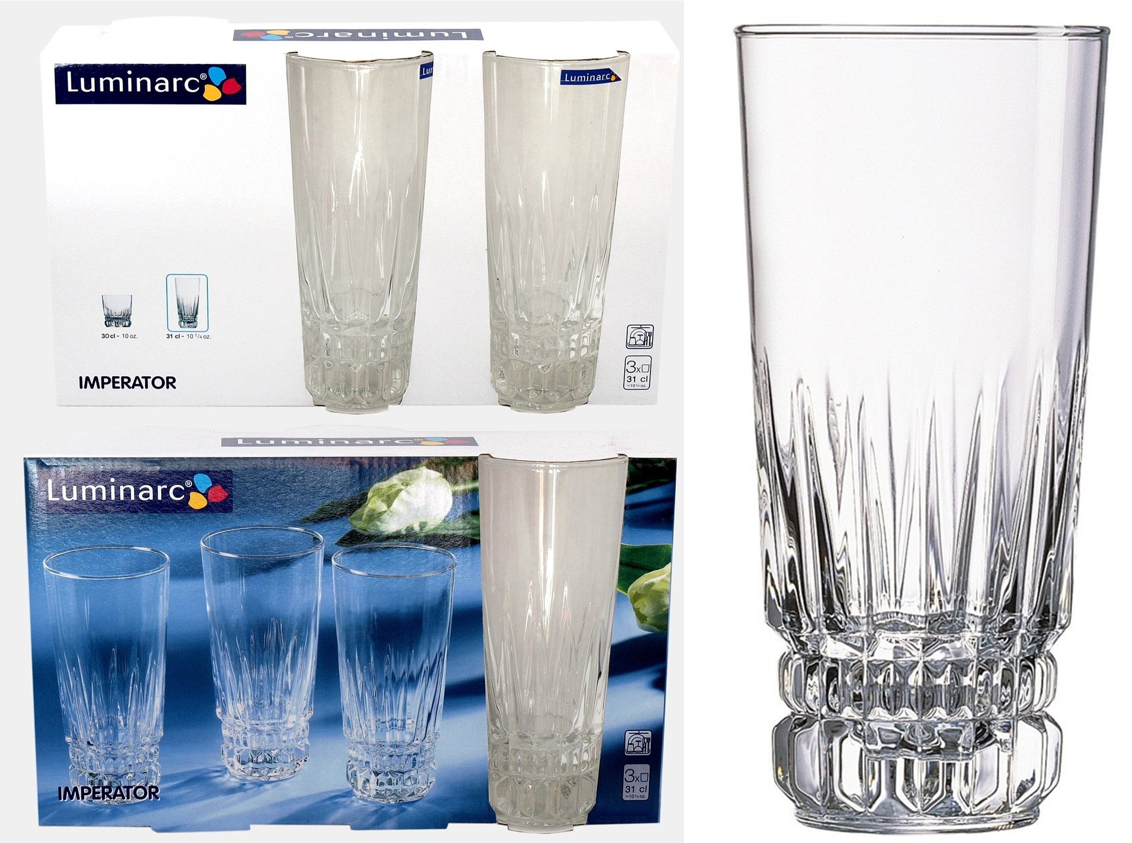 LUMINARC IMPERATOR SZKLANKI 18 SZTUK 330ml - 8363377289 - oficjalne ...