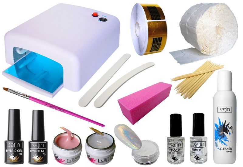 ZESTAW DO PAZNOKCI ŻELOWO HYBRYDOWY Z LAMPĄ LAKIER - 7075970185 ...