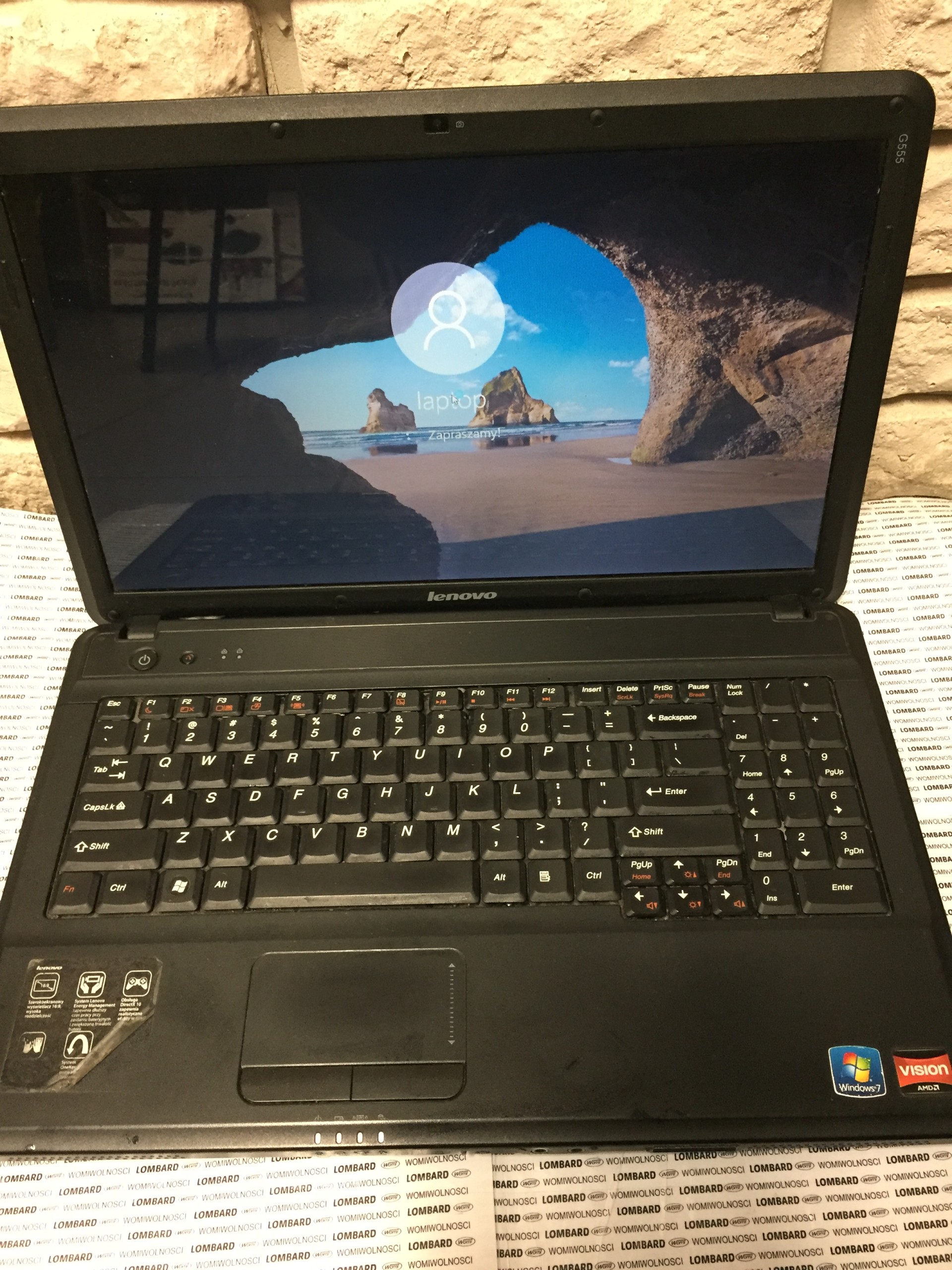 LAPTOP LENOVO G555, 231/18 - 7740998301 - oficjalne archiwum allegro