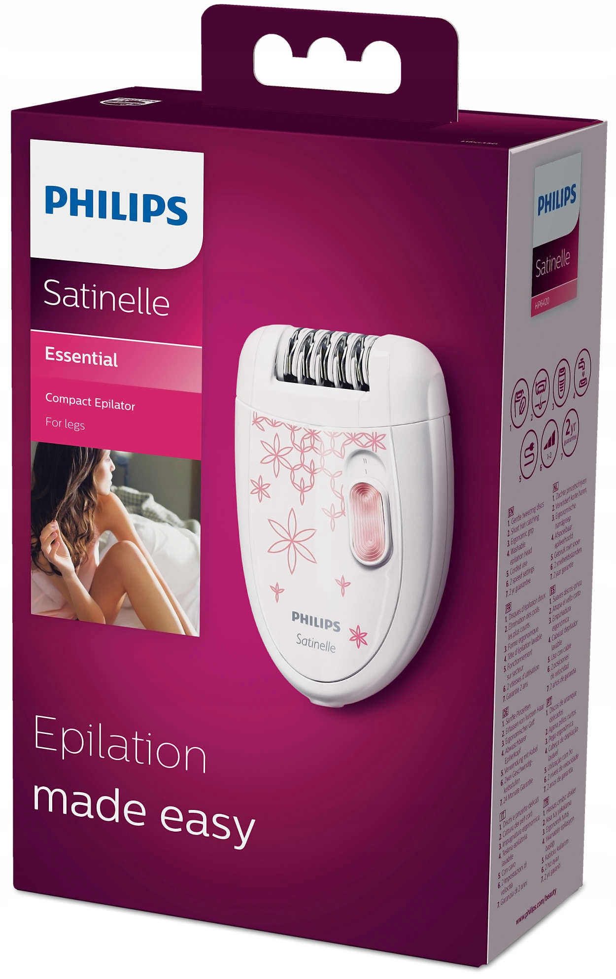 DEPILATOR PHILIPS Satinelle Essential HP6420/00 - 7472581305 ...