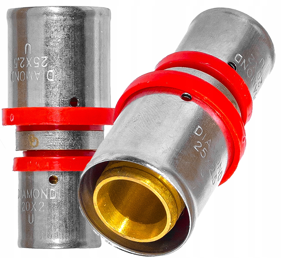 ZŁĄCZKA REDUKCYJNA ZAPRASOWYWANA PEX ALUPEX FI 25x20 MOCNY MOSIĄDZ DIAMOND (FZZ-003.25x20.ZŁ-2 ...