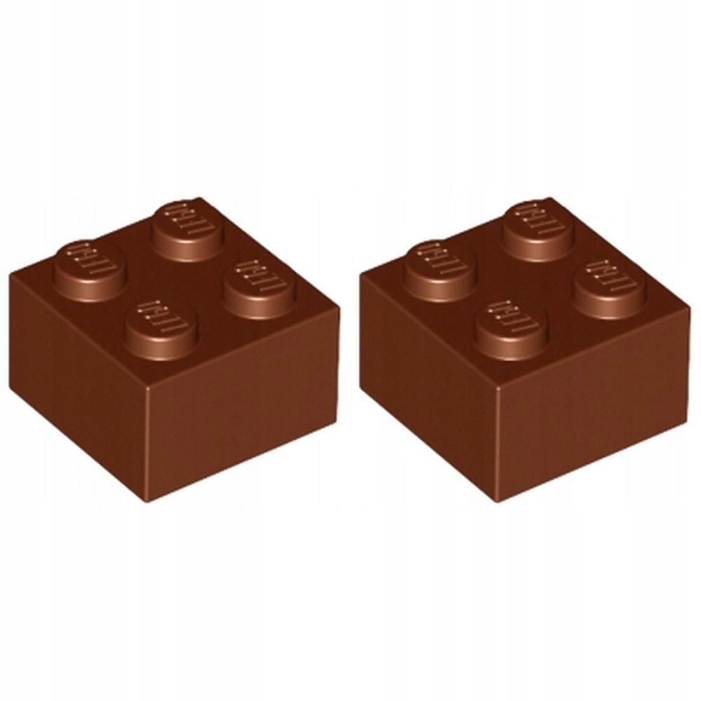 LEGO 3003 Klocek 2x2 Reddish Brown Brązowy 4211210 2szt NOWE • Cena ...