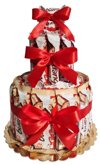 Nibytorcik Tort ze słodyczy Kinder bueno urodziny, imieniny, święta ... Nibytorcik Tort ze słodyczy Kinder bueno urodziny, imieniny, święta ...