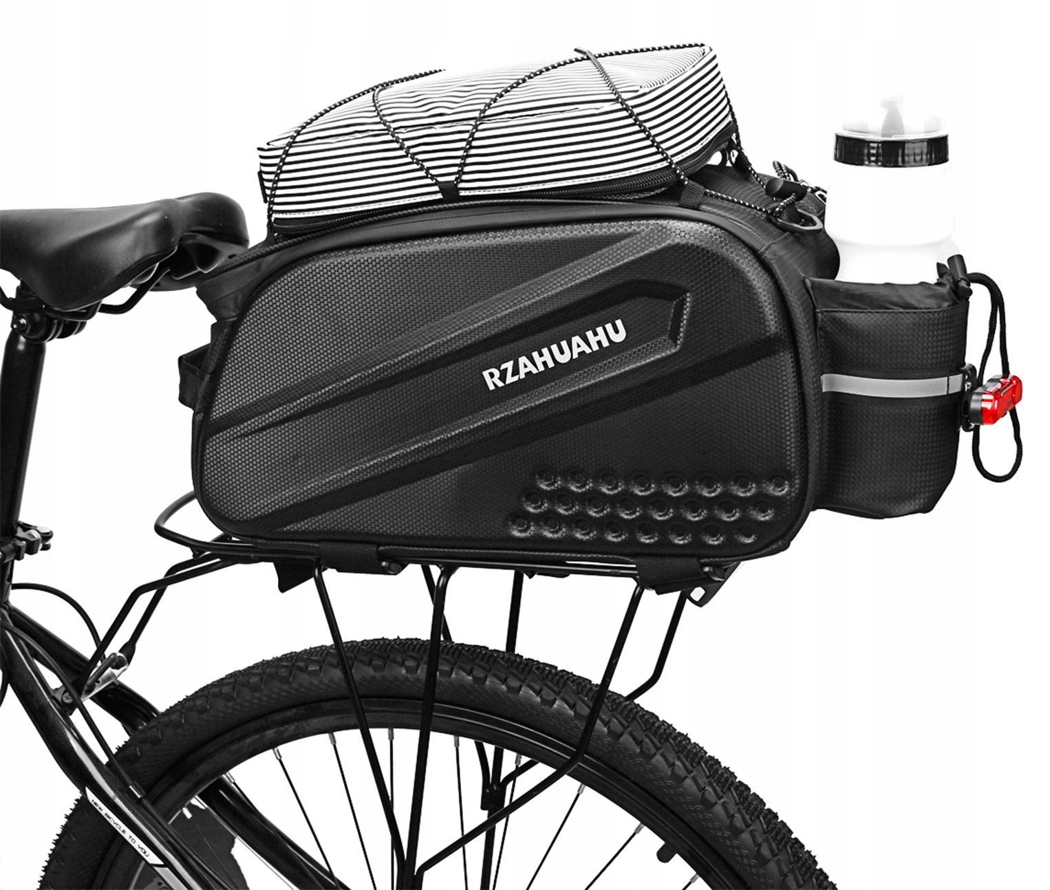 TORBA Sakwa Rowerowa na bagażnik Wodoodporna Sztywne Boki Kieszeń na ...