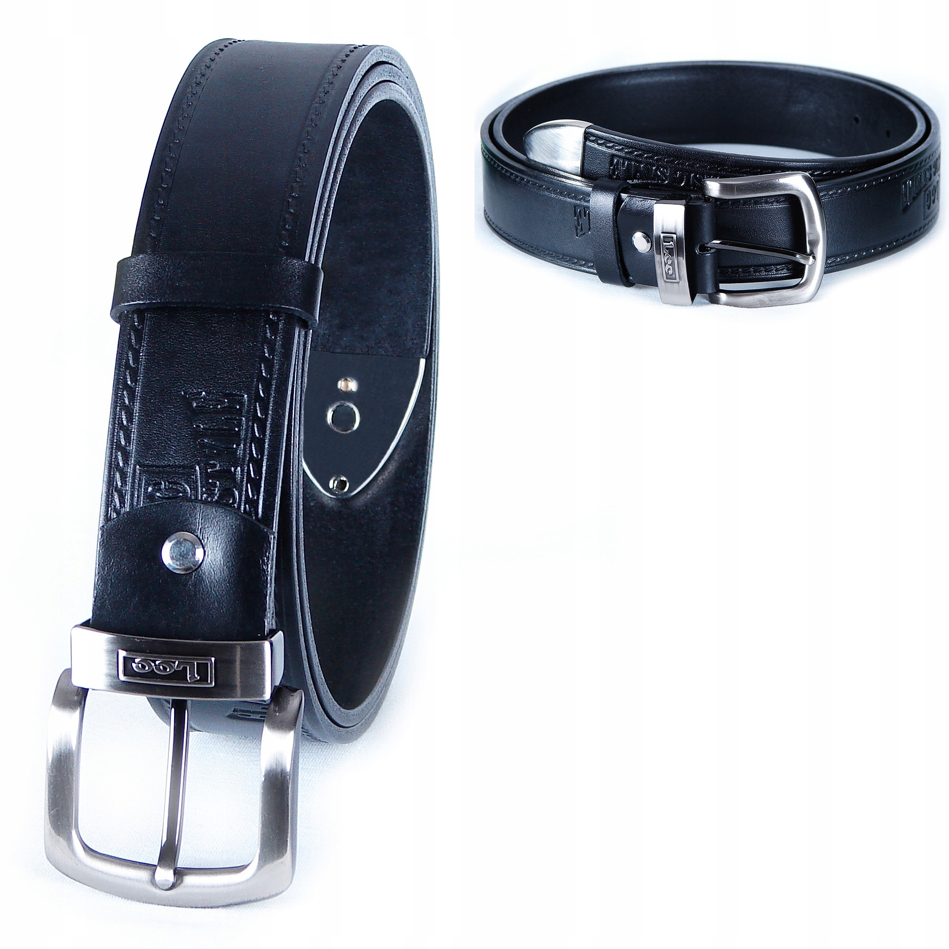 PASEK MĘSKI SKÓRZANY LICOWY POLSKI SZEROKI 100cm (5905515800105) • Cena ...