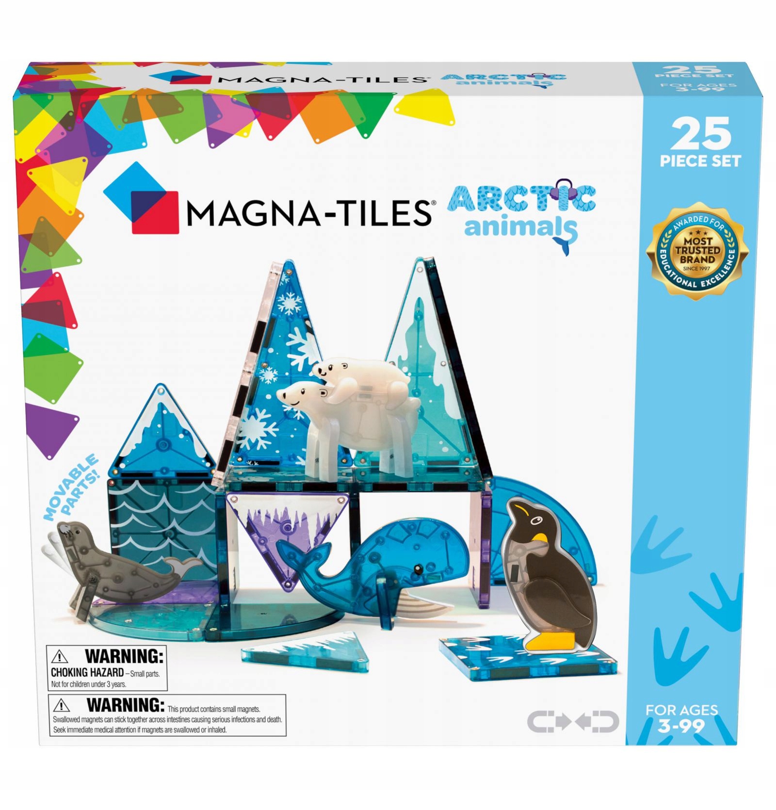Klocki magnetyczne Magna-Tiles Arctic Animals 25 el. (0850025176026 ...