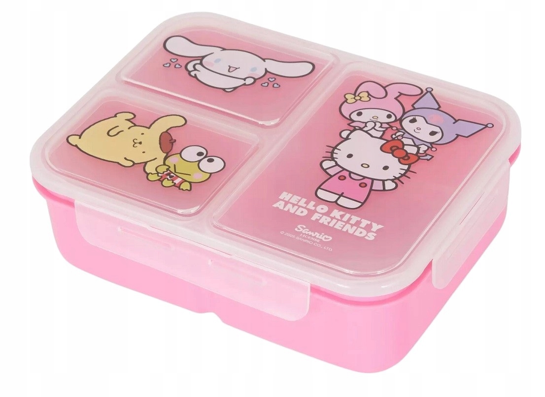 HELLO KITTY & FRIENDS lunch box śniadaniówka pudełko na przekąski bento ...