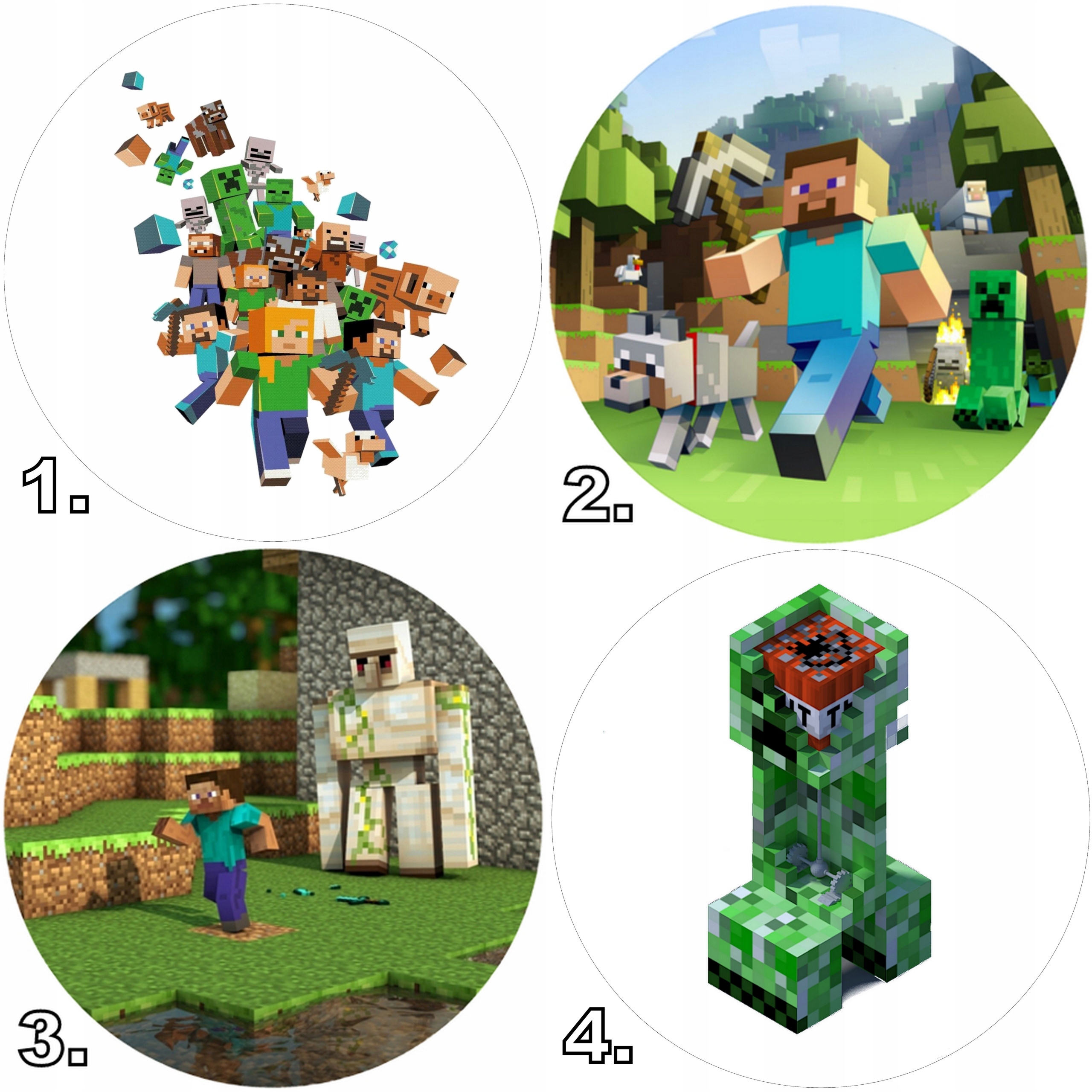 Opłatek Na Tort Minecraft NAPIS duży do 29 cm • Cena, Opinie - Allegro