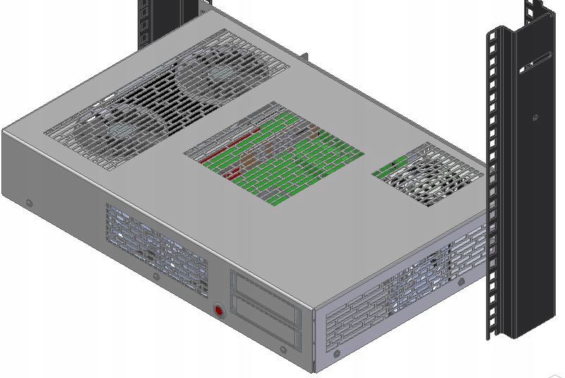 Obudowa RACK do szafy 19 cali R-CASE 3 RAW / Serwer montaż 2U pod mATX ...
