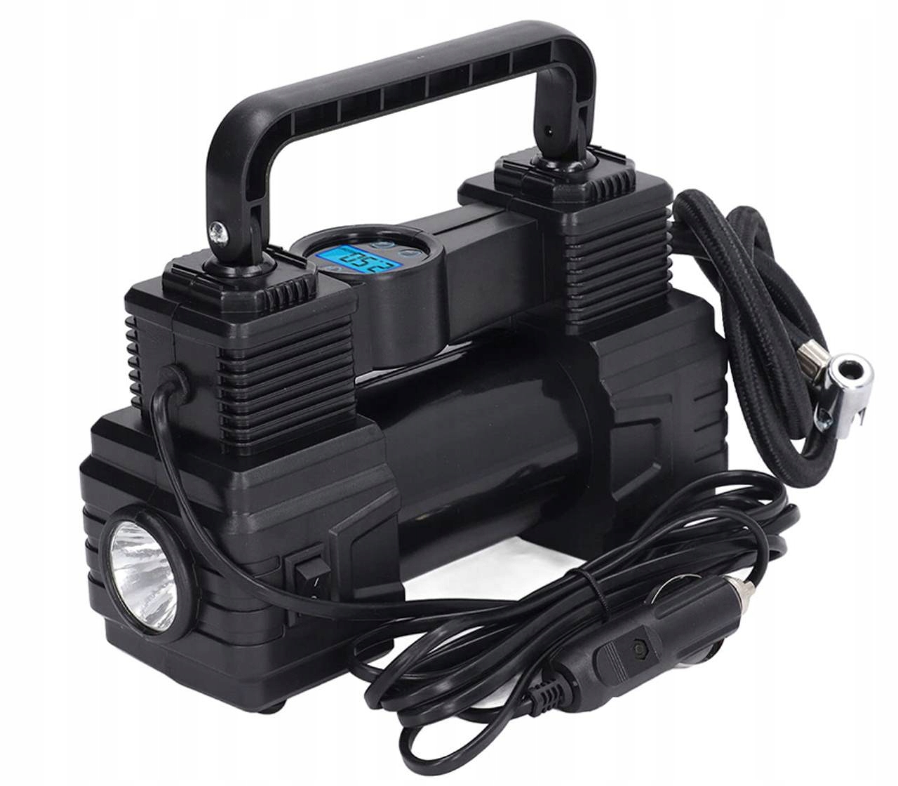 150 PSI Autós Kompresszor 12V 60 l/perc LCD Kijelző 4 Manométer 150 W ...