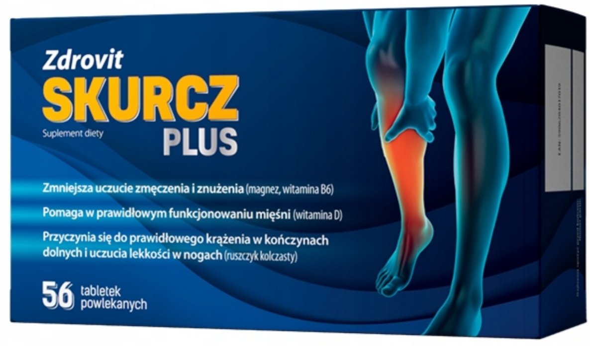 Zdrovit Skurcz Plus 56 tabl. Magnez, B6, Potas (5906204007010) • Cena ...