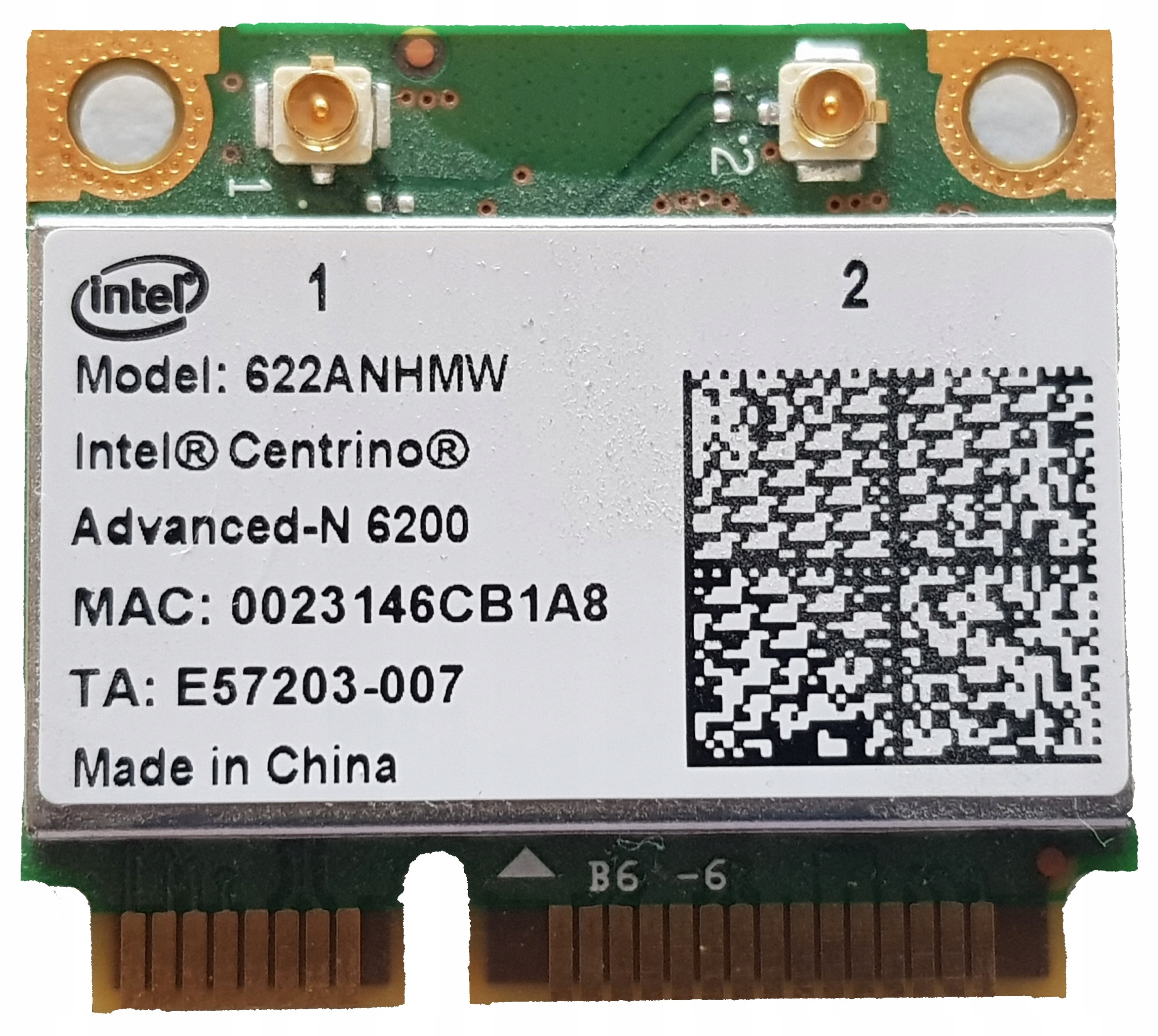 Karta WiFi WLAN Intel Centrino Advanced-N 6200 622ANHMW do SONY VPC PCG ...