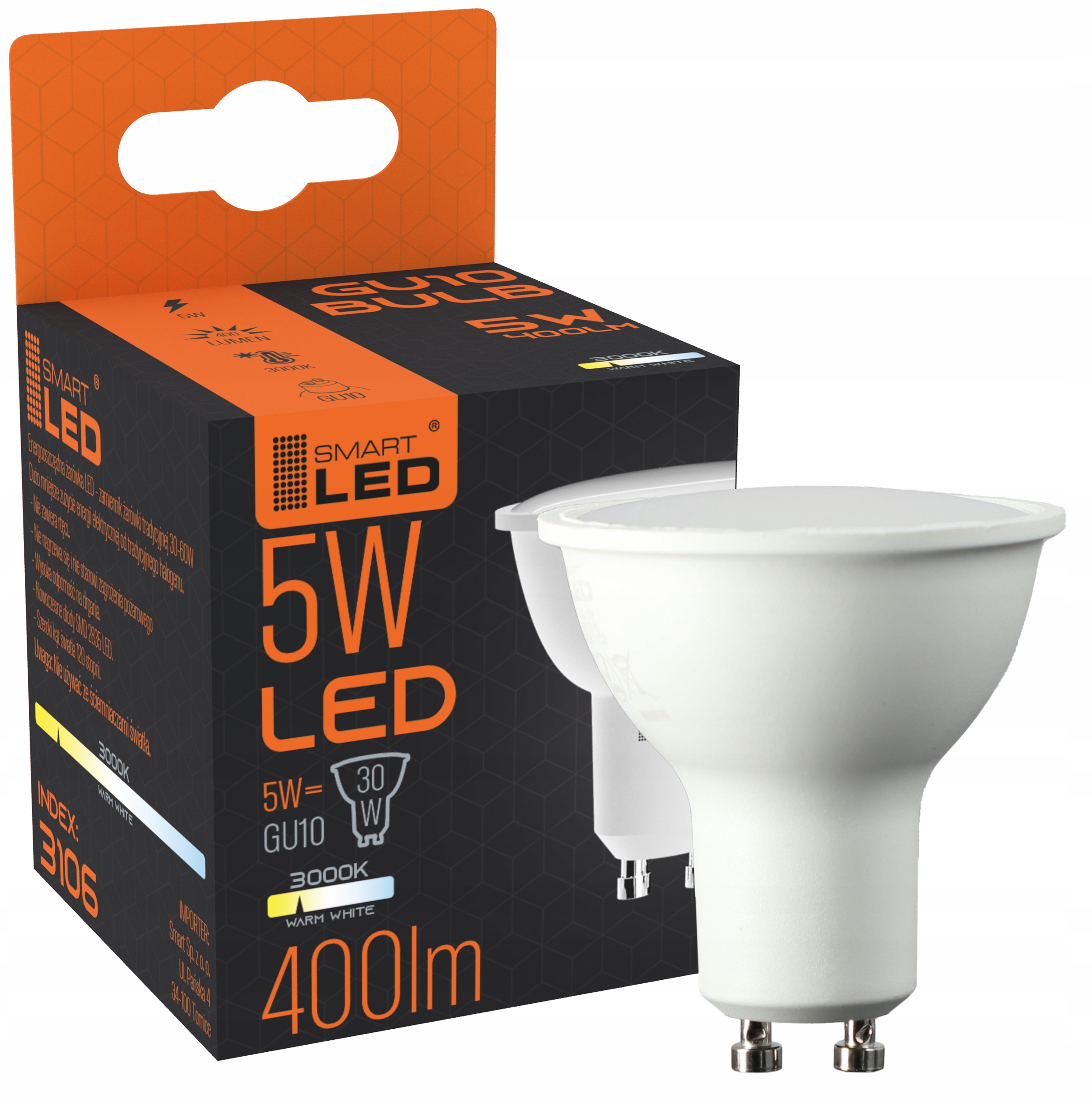 Żarówka GU10 LED 2835 SMD 5W RA80 Ciepła Biała (5903707743407) • Cena ... Żarówka GU10 LED 2835 SMD 5W RA80 Ciepła Biała (5903707743407) • Cena ...