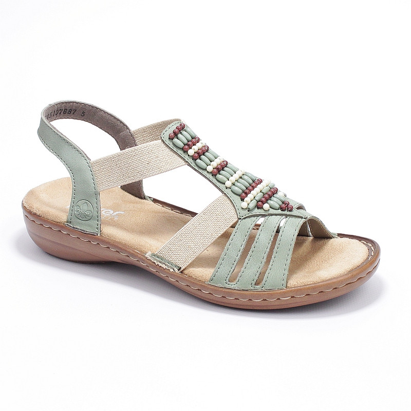 RIEKER 60851 ZIELONE SANDAŁY r. 41 13519438755 - Allegro.pl