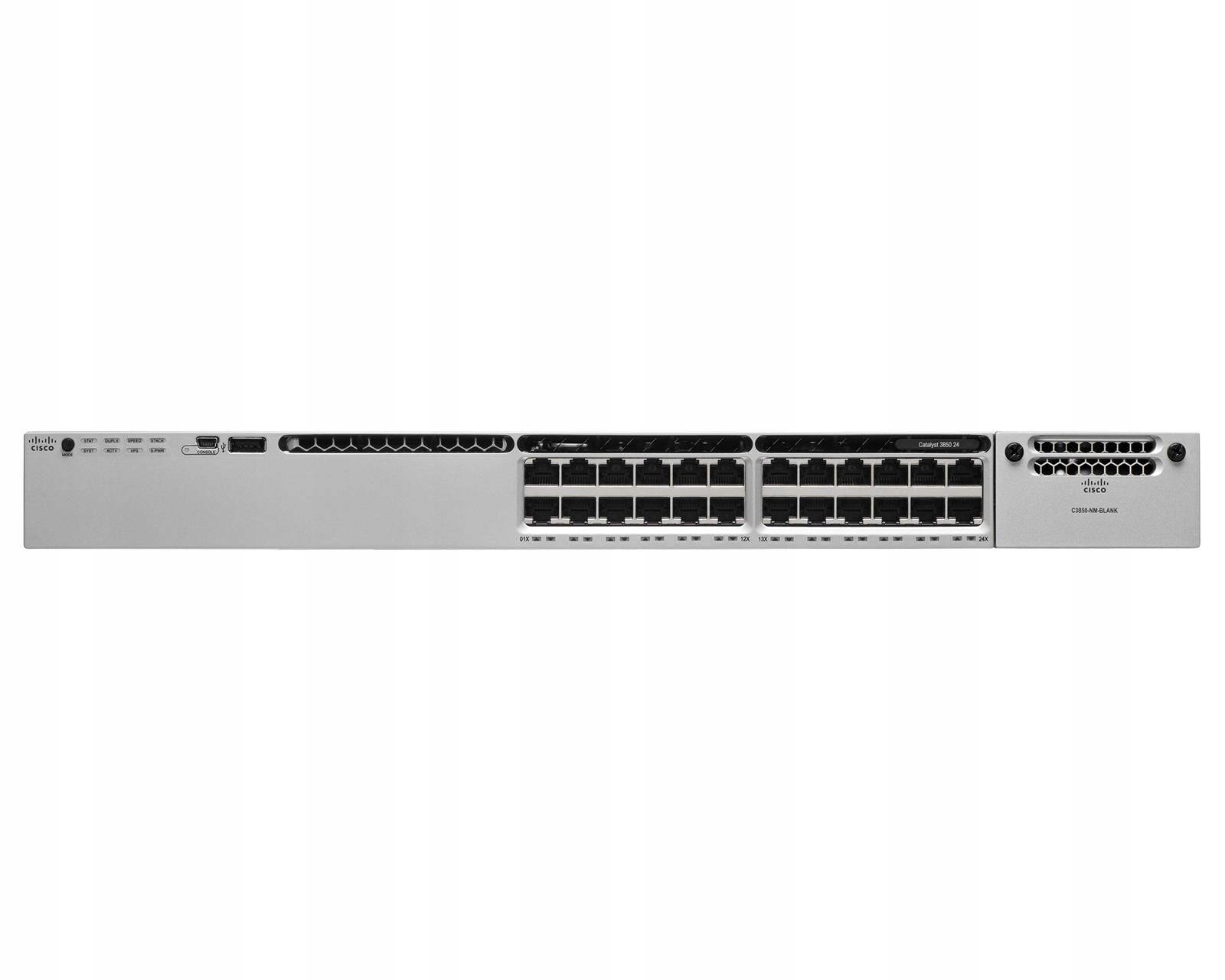 WS-C3850-24T-L Switch CISCO 24x1G RJ45 LAN Base L2 1U Stack 3850 ...