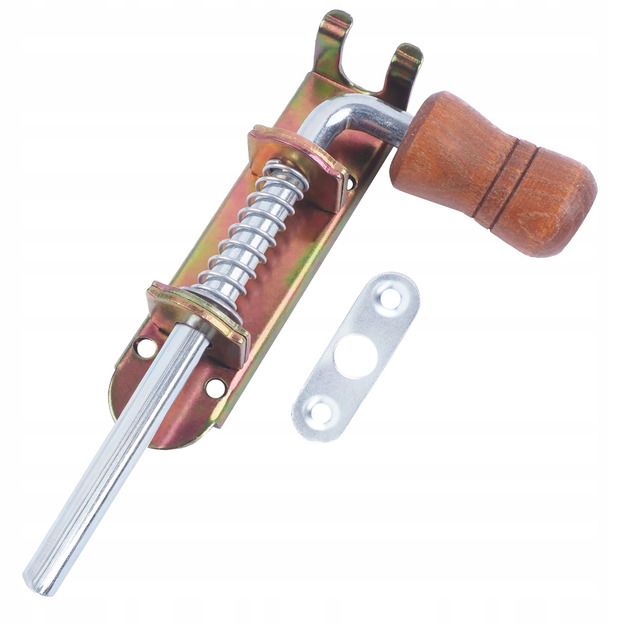 ZASUWA SPRĘŻYNOWA 100mm WĄSKA ZASUWKA RYGIEL RYGIELEK DO DRZWI OCYNK ...