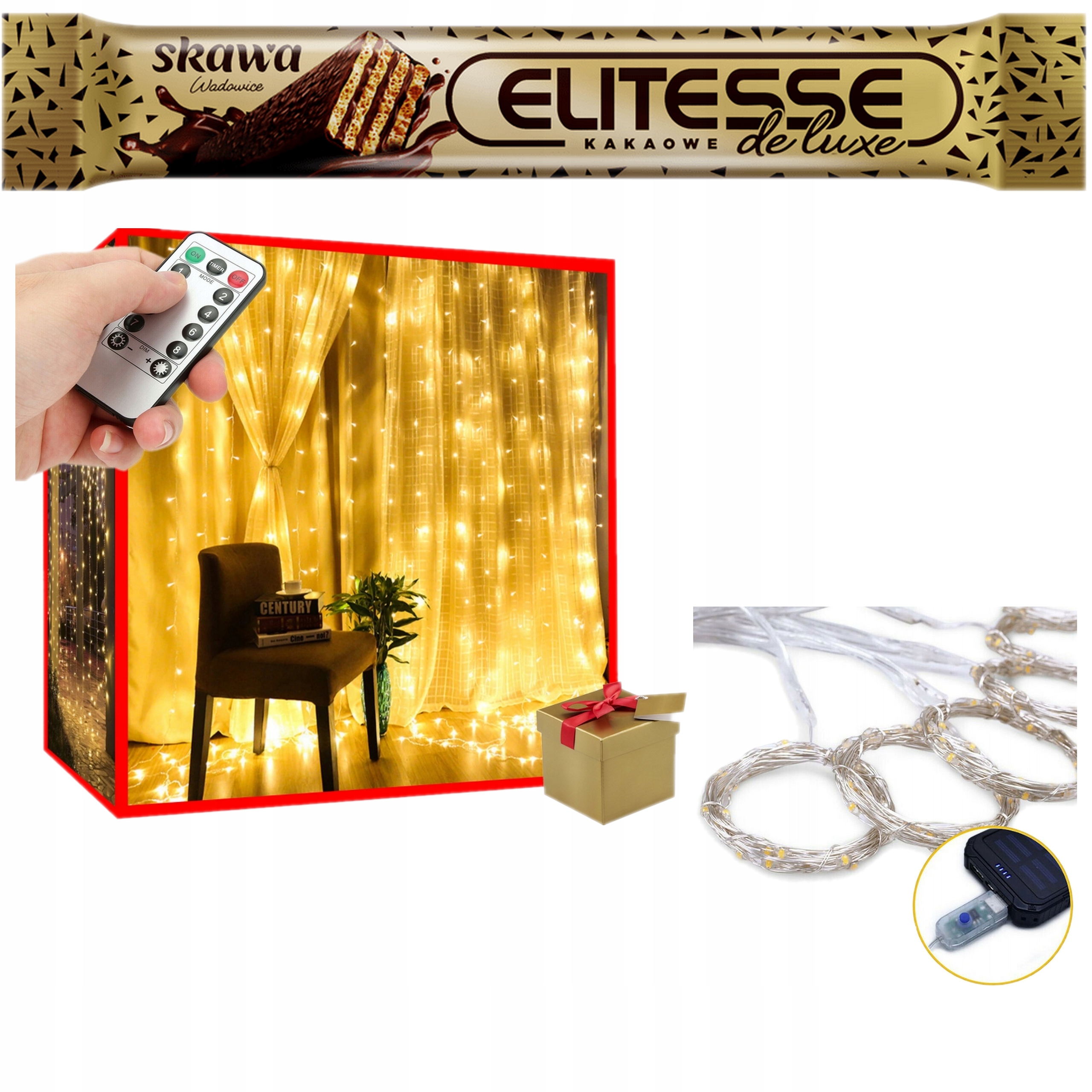 VIP lampki KURTYNA ŚWIETLNA CIEPŁY 300 LED USB 3x3 M PILOT 300x300cm ... VIP lampki KURTYNA ŚWIETLNA CIEPŁY 300 LED USB 3x3 M PILOT 300x300cm ...
