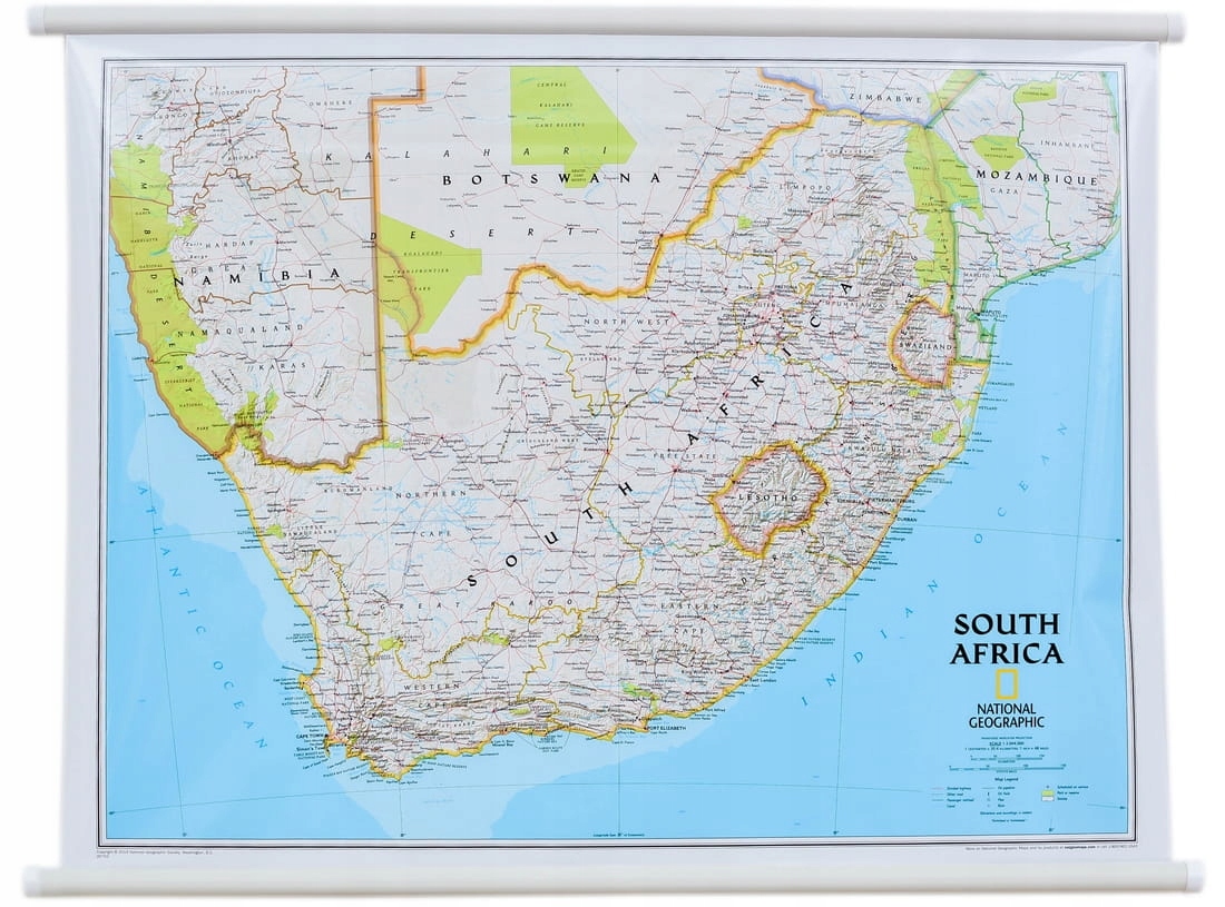 AFRYKA POŁUDNIOWA RPA MAPA ŚCIENNA N.G. National Geographic - 199.90PLN ...