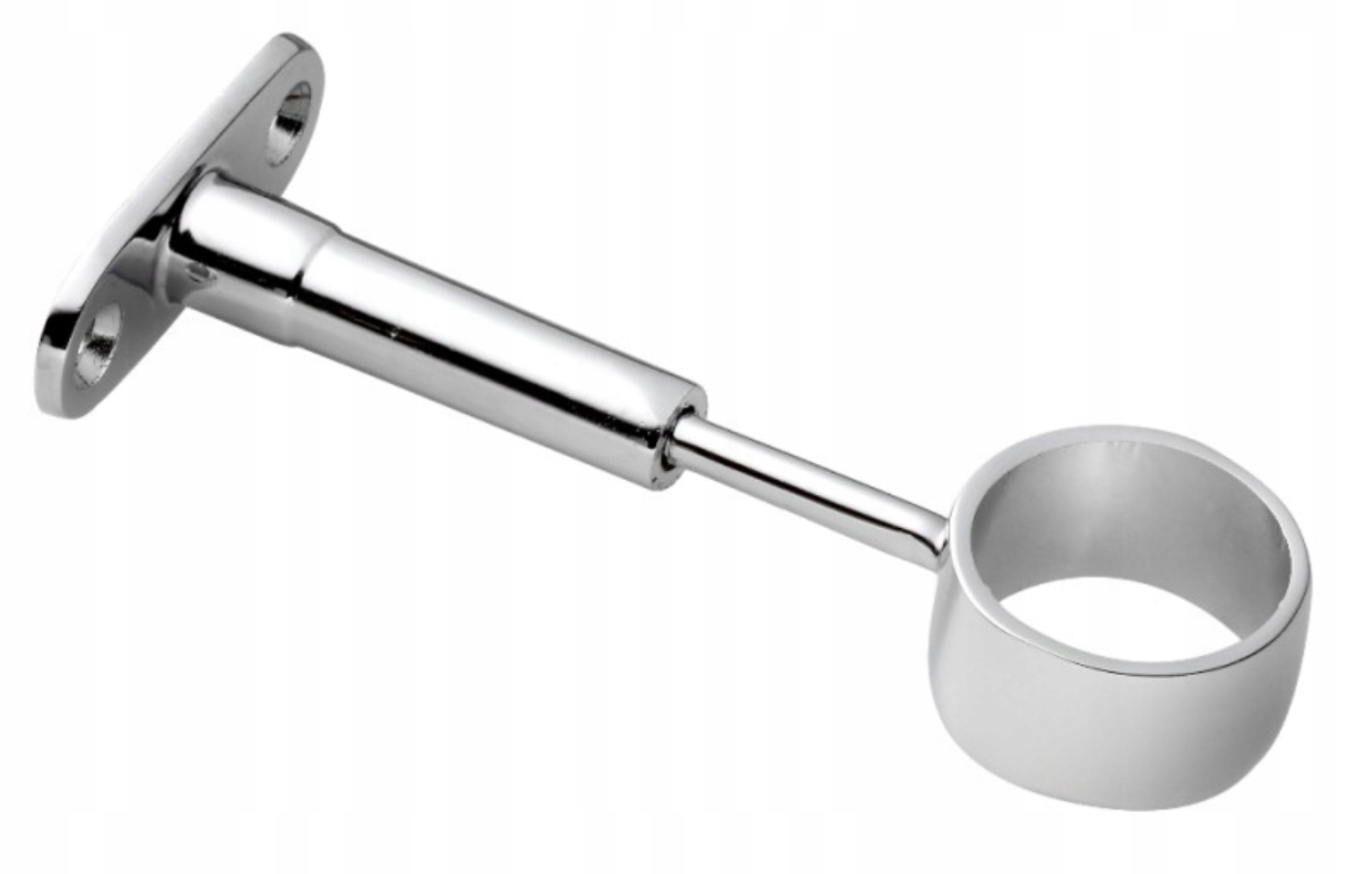 UCHWYT DYSTANSOWY PRZELOTOWY Z REGULACJĄ DO RURY 25MM CHROM (ABMR50R ...