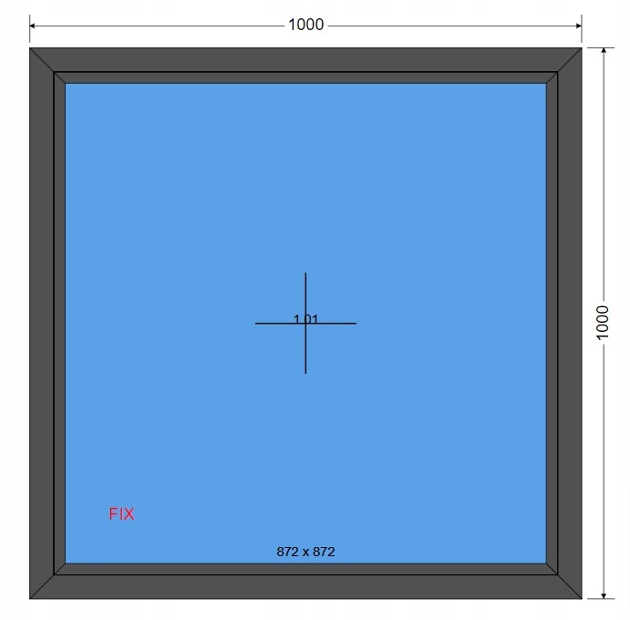 Okno PCV FIX 100x100 3-szyby antracyt Od Ręki • Cena, Opinie • Okna ...