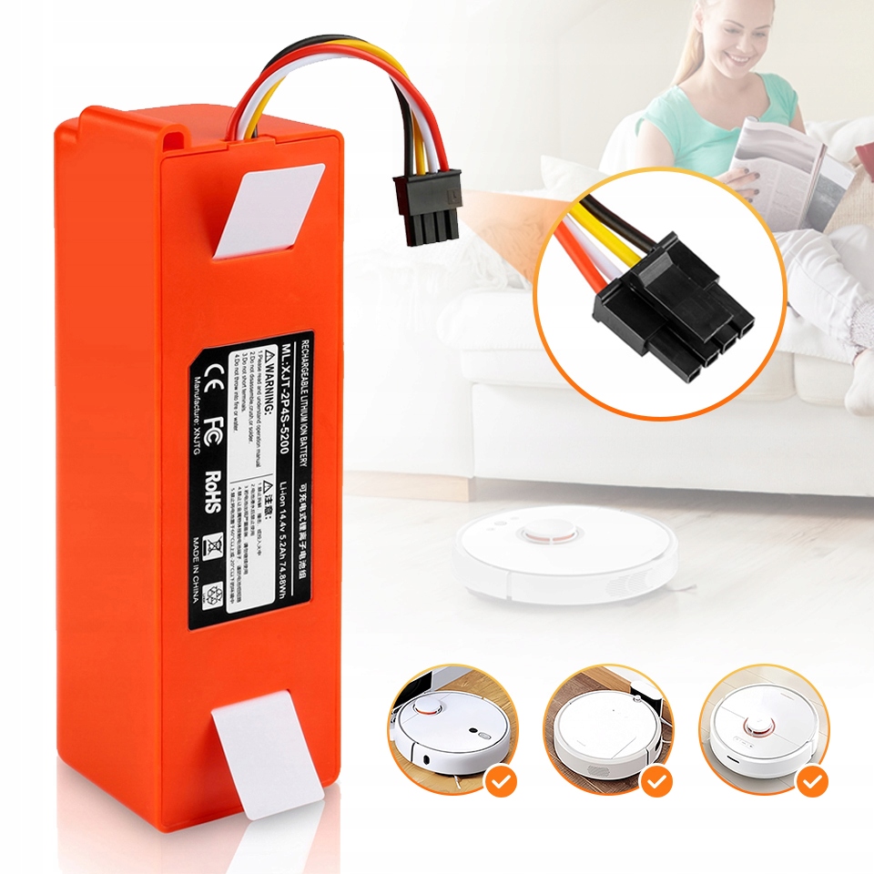 BATERIA DO XIAOMI ROBOROCK MI ROBOT VACUUM MOP S50 S51 LITOWA 5200MAH ...