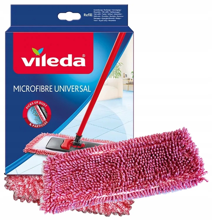 VILEDA WKŁAD CHENILLE DO MOPA PŁASKI MIKROWŁÓKNA • Cena, Opinie - Allegro