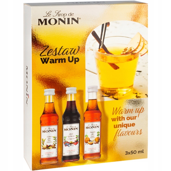 Syropy do kawy MONIN WARM UP 3 x 50 ml | Jesienny Zestaw Rozgrzewający ...