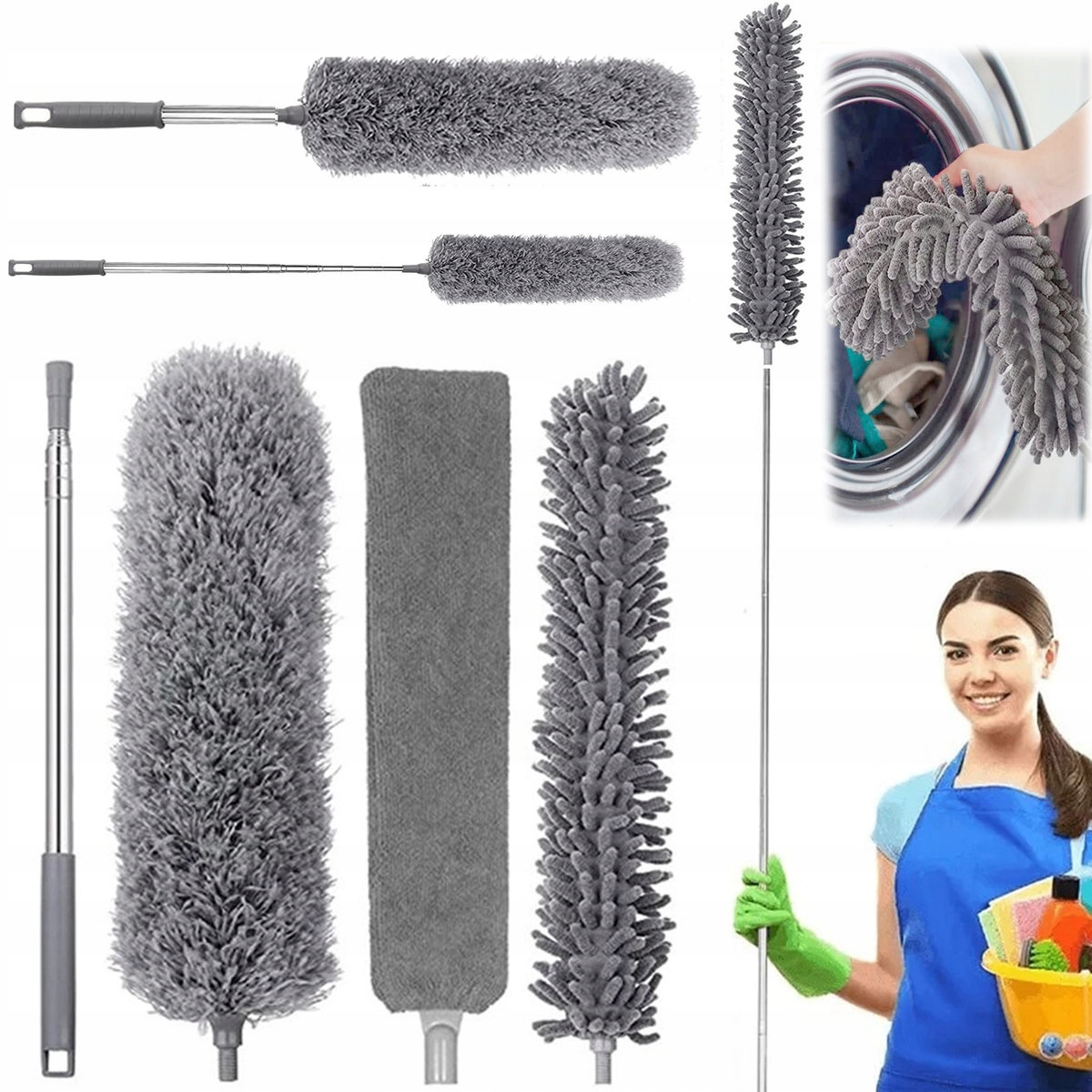 KARTÁČ PRACHOVKA TELESKOPICKÝ SMETÁČEK DLOUHÝ 280 CM + 3 NÁSTAVCE za 133 Kč - Allegro