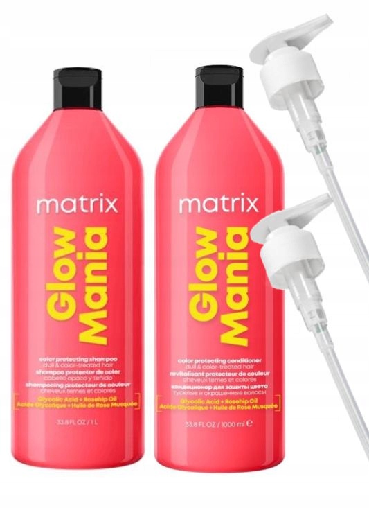 Matrix Glow Mania Zestaw szampon + odżywka do włosów koloryzowanych ...