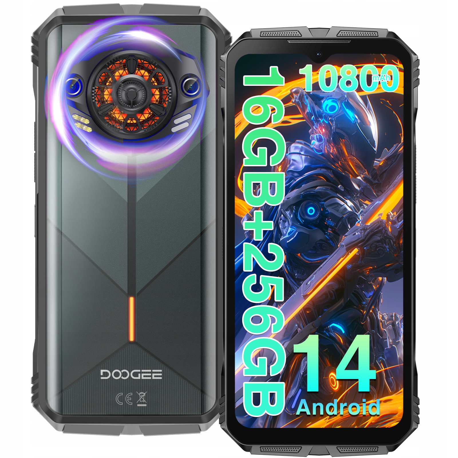 DOOGEE S PUNK Smartfon 16/256GB 10800mAh 6,58"FHD NFC Android 14 ...