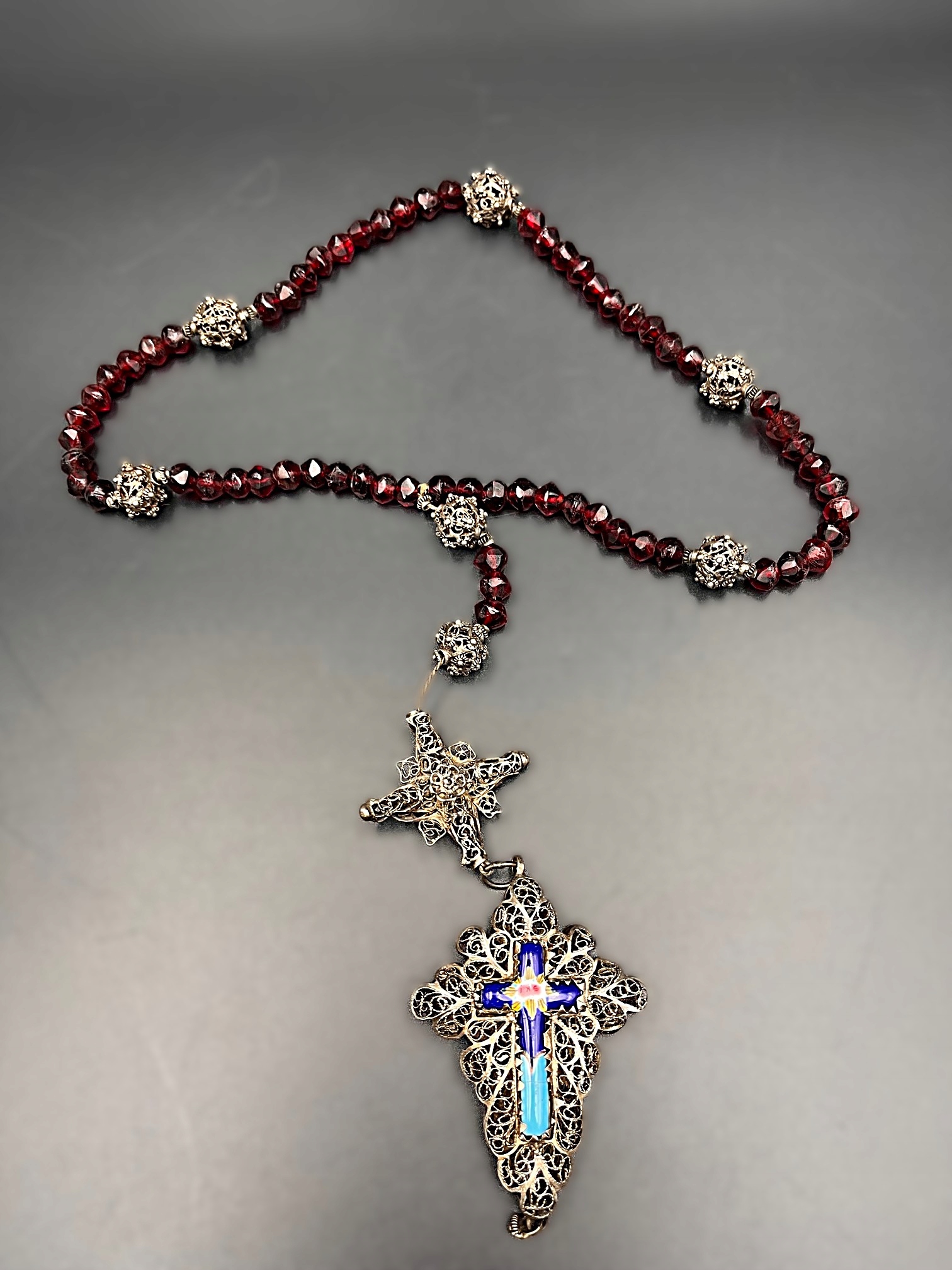 Filigranowy różaniec, srebro 800., XVIII/XIX w • Cena, Opinie • Różańce ...