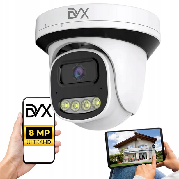 KAMERA ZEWNĘTRZNA KOPUŁKOWA OBROTOWA IP POE 8MPx DVX ŚLEDZENIE ALARM 4K 8K - Sklep, Opinie, Cena ...
