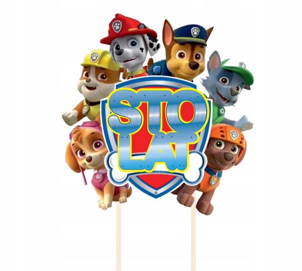 TOPPER PSI PATROL NA TORT STO LAT URODZINY • Cena, Opinie • Toppery ...