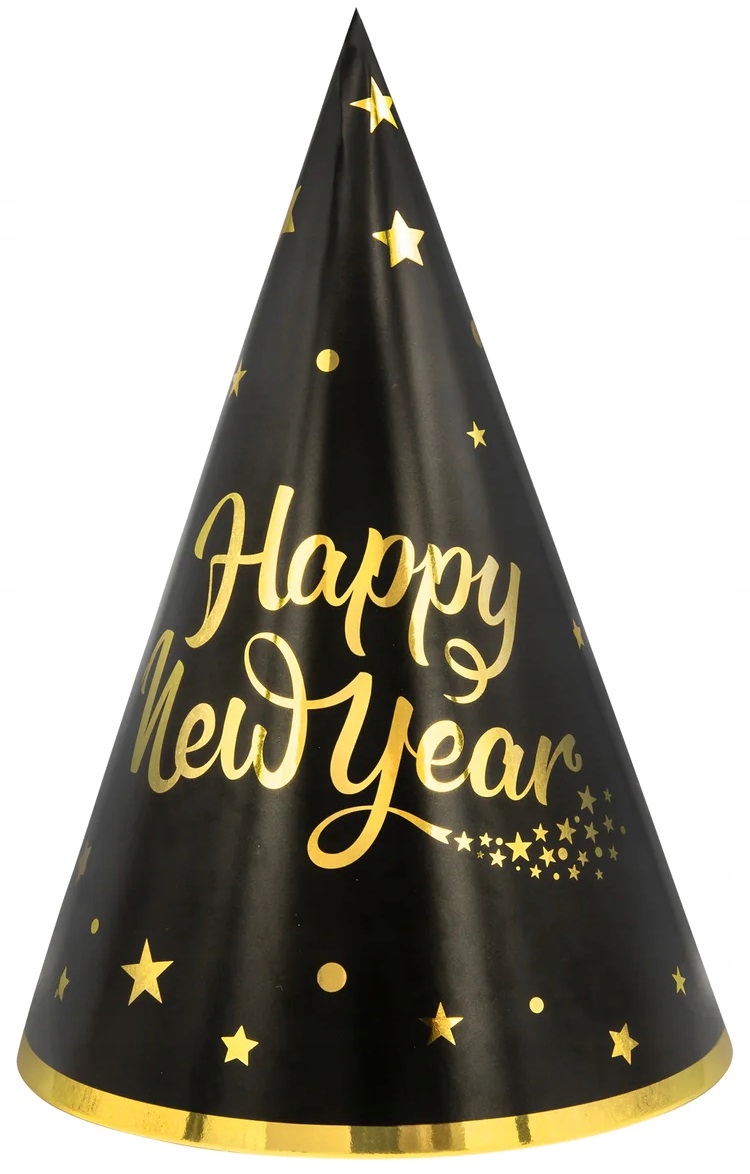 CZAPECZKI PAPIEROWE NA SYLWESTER 2026 HAPPY NEW YEAR NOWY ROK 6szt ...