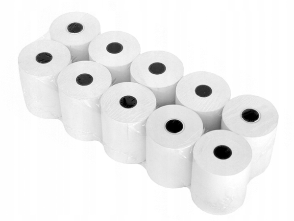 ROLKI KASOWE TERMICZNE TERMOCZUŁE PAPIER DO KASY EMERSON 57X20 10SZT ...