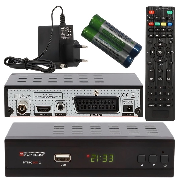 Tuner Dekoder DVBT2 DVB-T2/C TV Naziemnej HEVC H.265 HD HDMI USB PVR ...