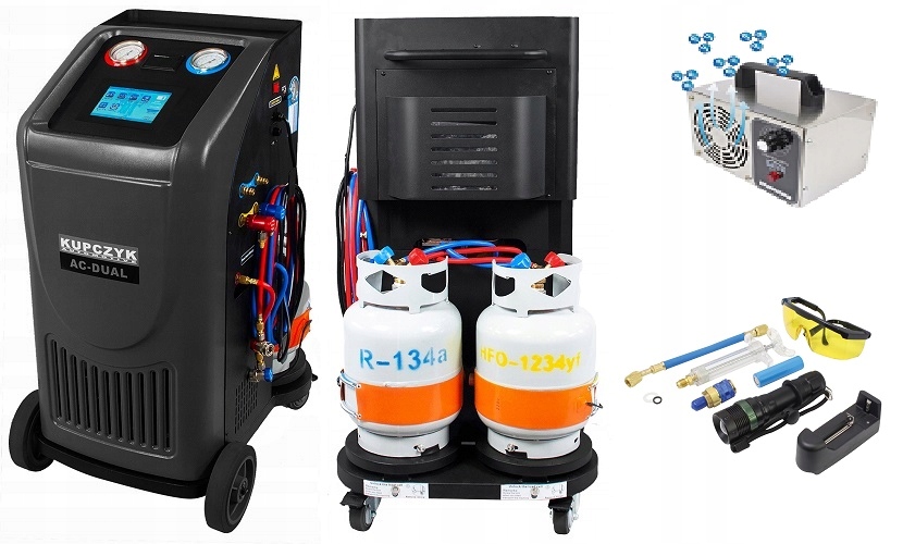 AC-DUAL GAS Stacja Klimatyzacji DUAL-GAS R134A R1234YF Kupczyk + OZONATOR++ 5907737372385 za ...