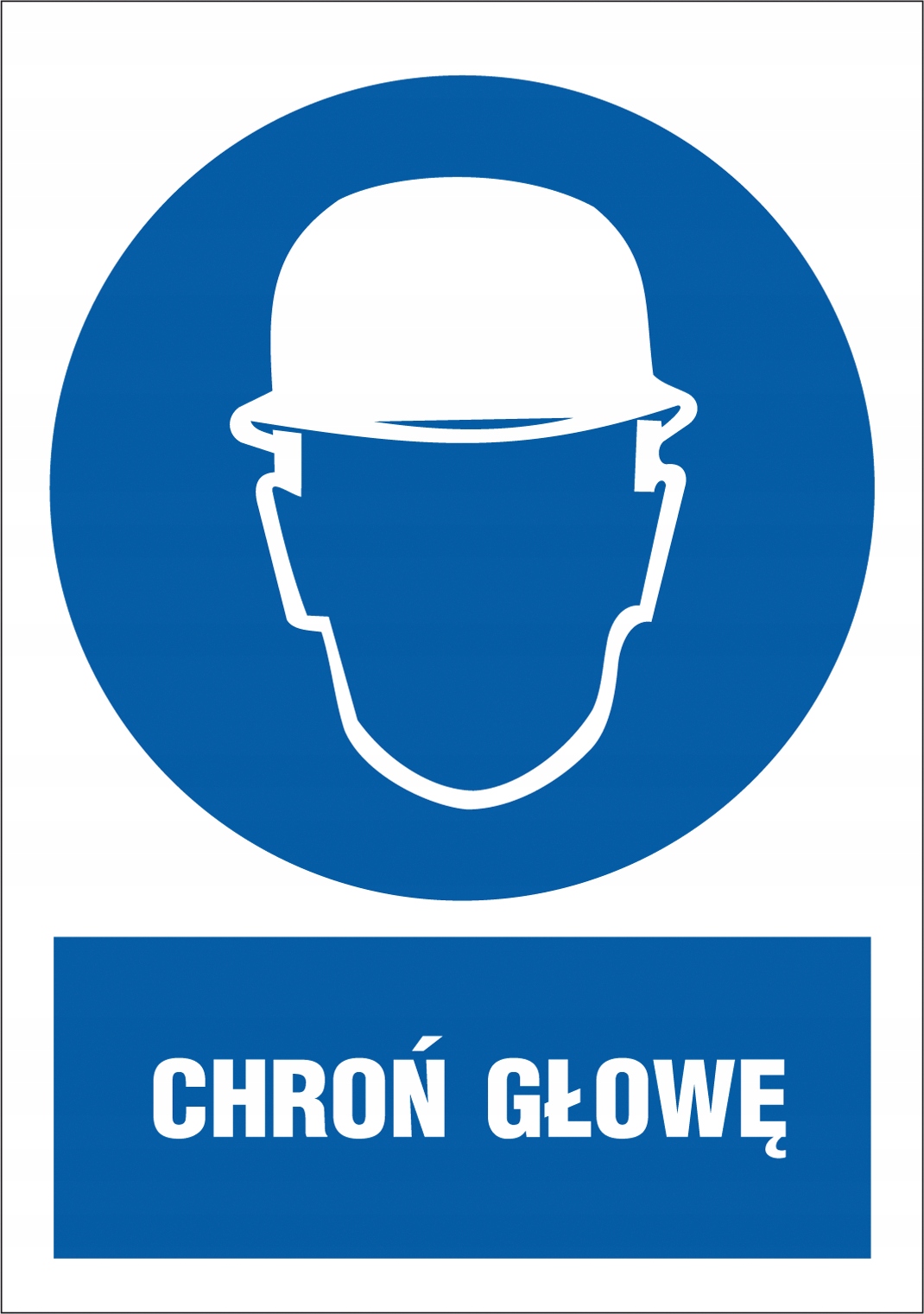 Tablica PCV Znak BHP informacyjny - CHROŃ GŁOWĘ 12536876725 - Allegro.pl