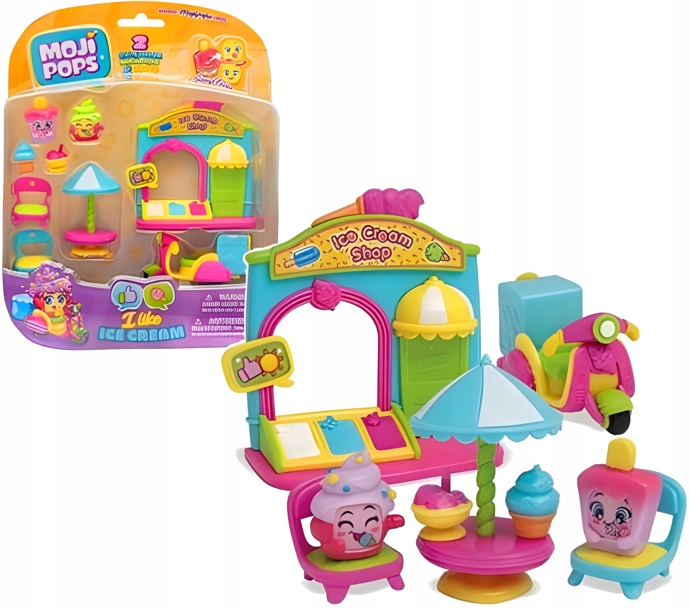 Moji Pops Zestaw Lodziarnia Akcesoria Figurki I Like Ice Cream na ...