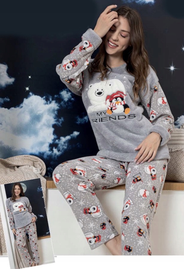 Piżama damska ciepła polar rozmiar L • Cena, Opinie • Piżamy ...