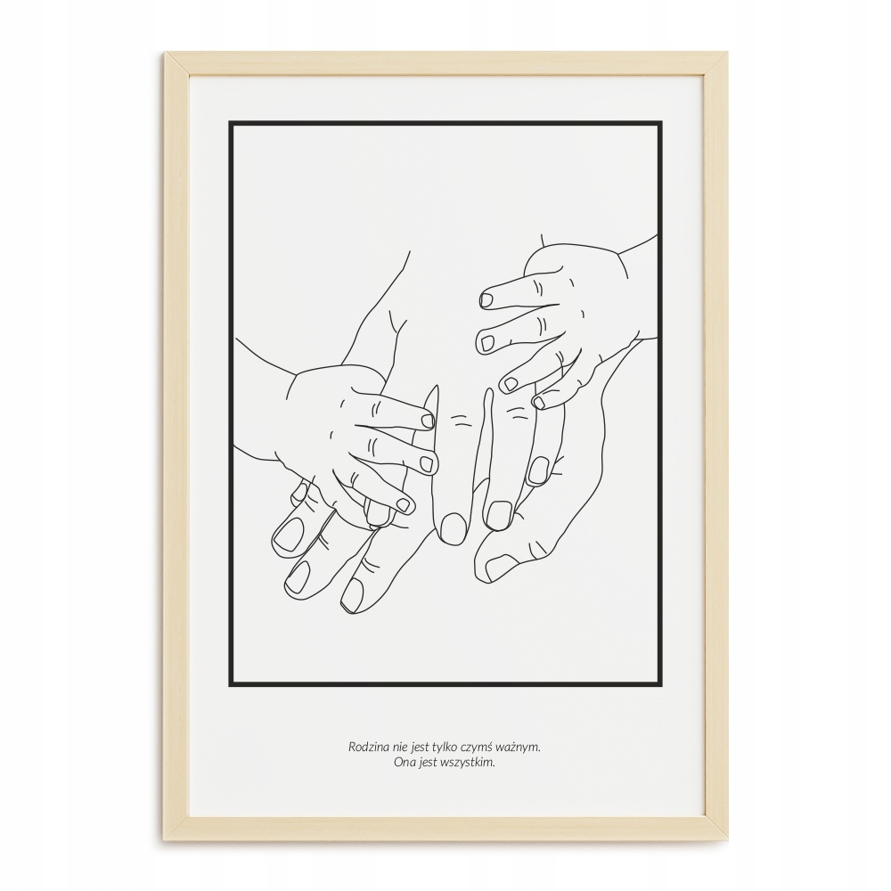 Plakat RODZINA DŁONIE bez ramy 21 x 29,7 cm • Cena, Opinie • Plakaty ...